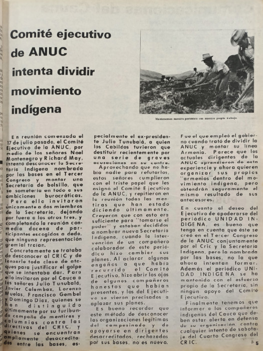 El fortalecimiento del movimiento indígena caucano durante la década de ...