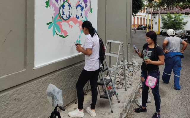 ’Paz y flora’ de Carolina Caycedo, el nuevo mural de Honda | La Red ...
